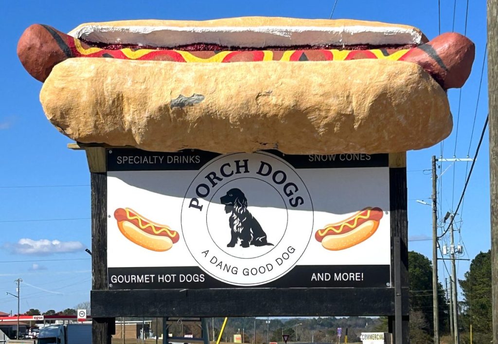 Giant hot dog sign installed at unique Wedowee restaurant – The ...